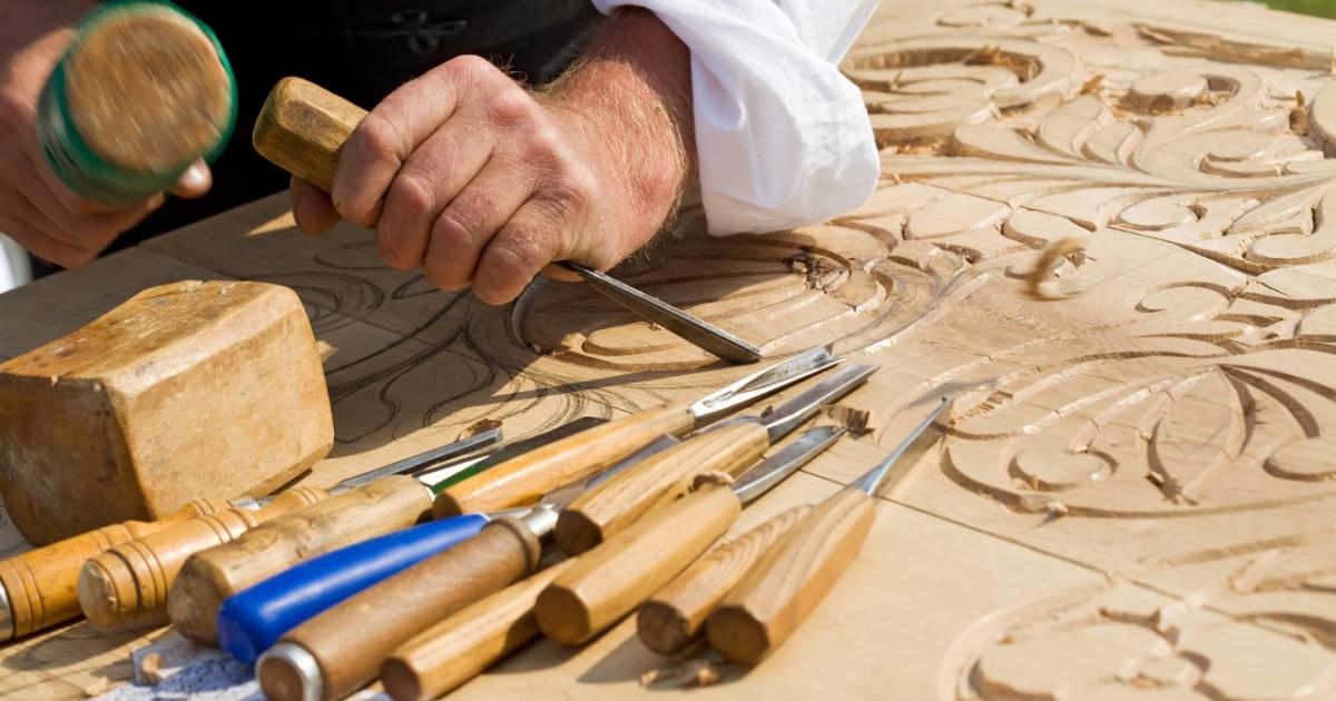 Wood carving by hand store